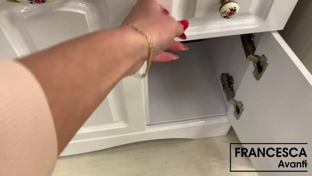 Тумба с раковиной Francesca Империя 100-2 белый (2ящ+4 дв, ум. Эльбрус 100)