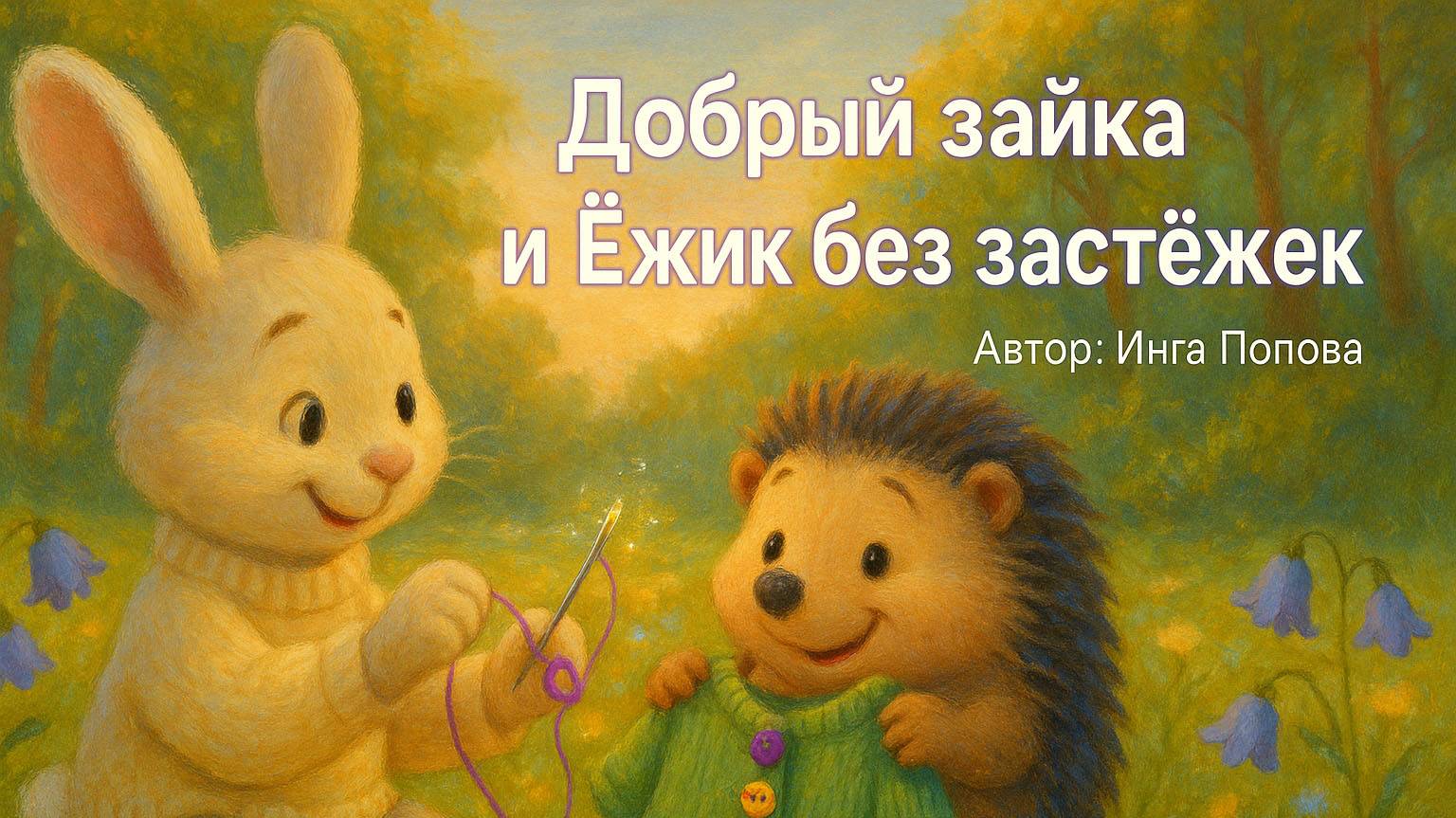 Добрый зайка и Ёжик без застёжек