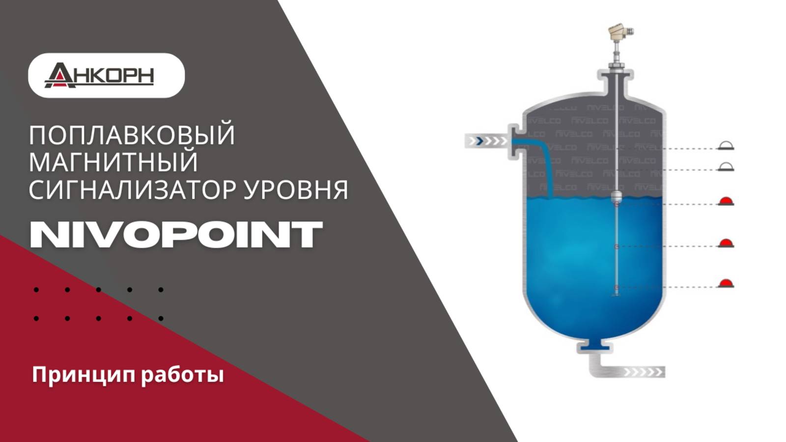 Поплавковый магнитный сигнализатор уровня NIVOPOINT. Принцип работы