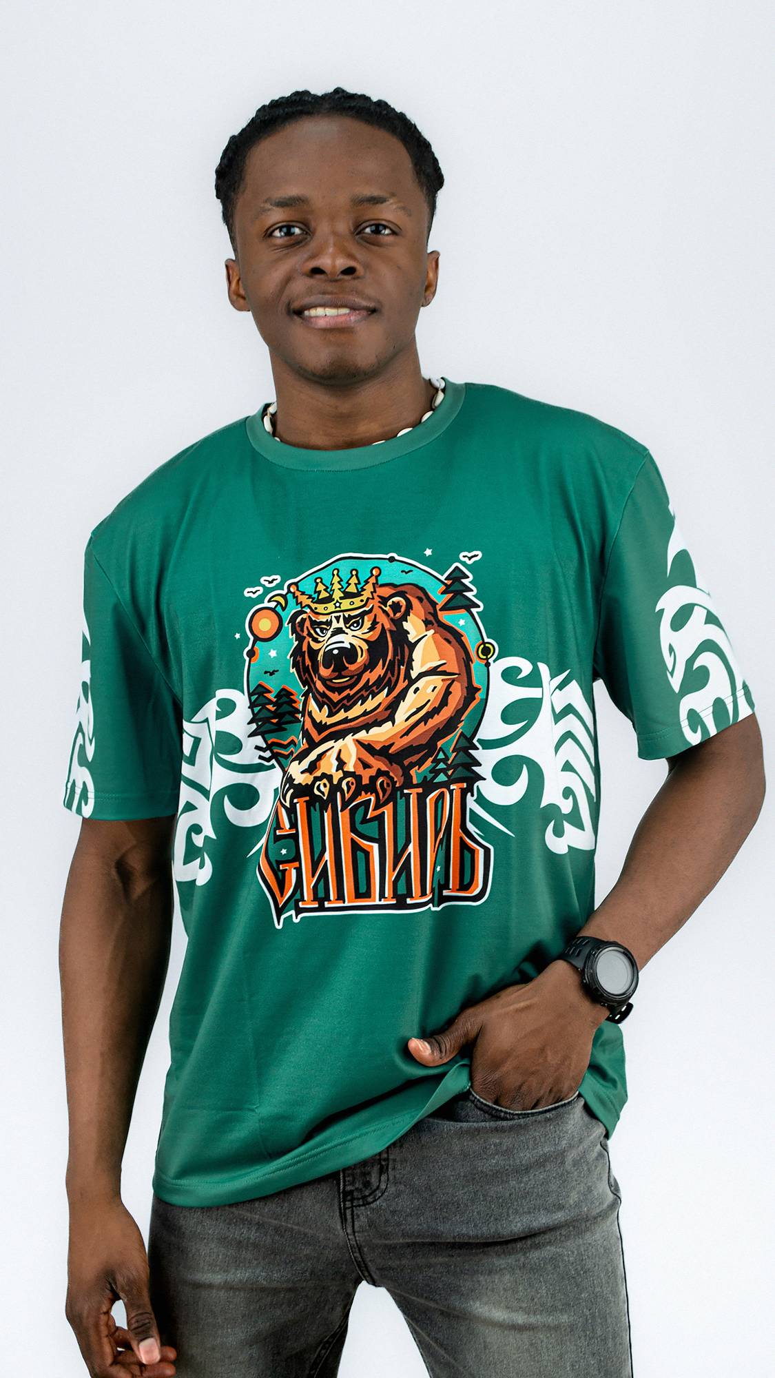Футболка ХОЗЯИН ТАЙГИ (зеленая)