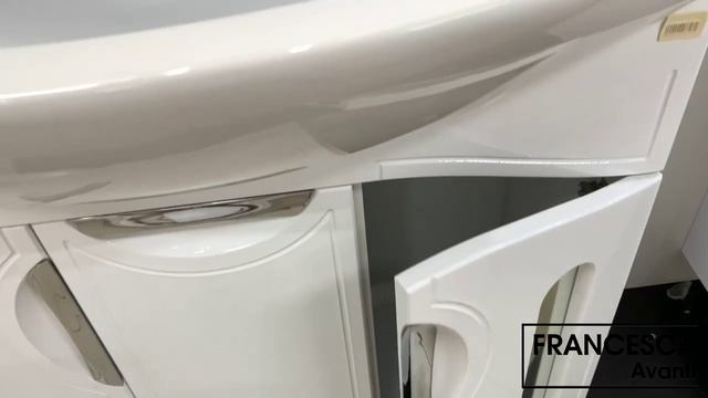 Тумба с раковиной Francesca Инфинити 80 белый (3 двери, ум. Erica 80)