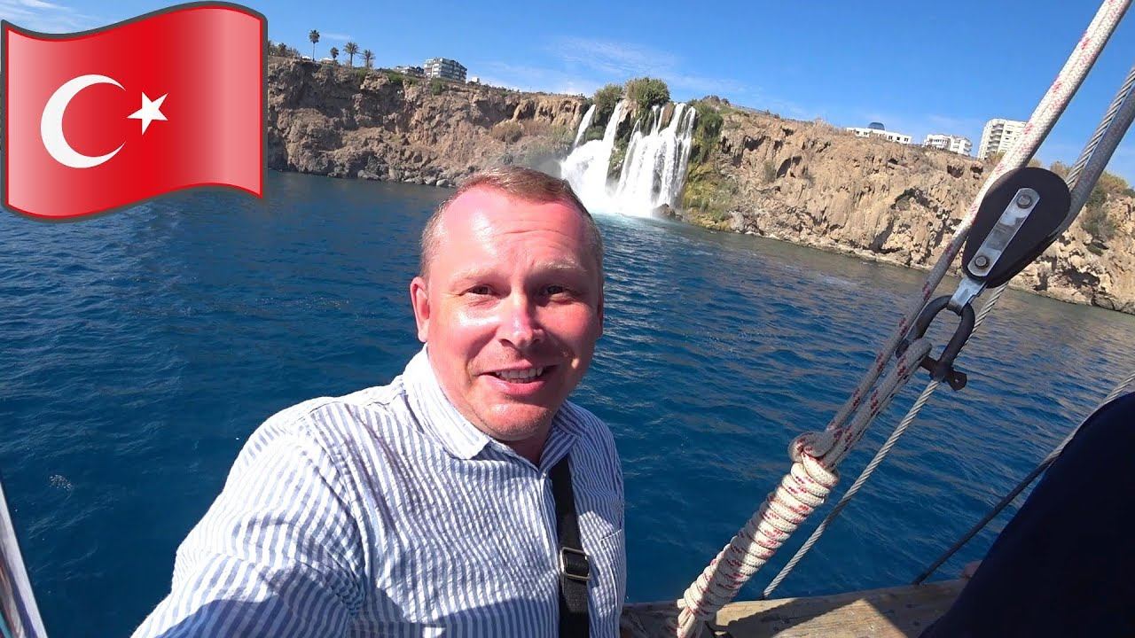 #15.Анталия. Чудо Анталии — Нижний Дюденский водопад  Рыбный ресторан за копейки  Рынок Чаршамба