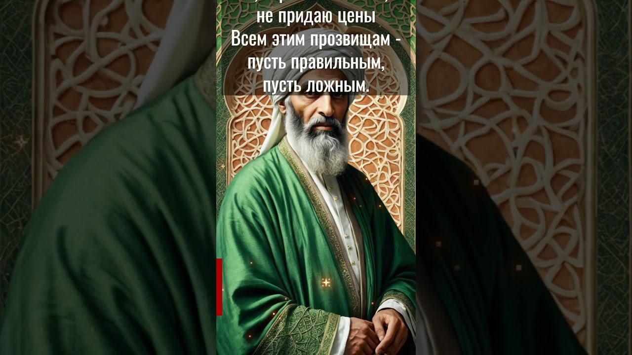 Не придаю цены всем этим прозвищам - пусть правильным, пусть ложным -🌙Омар Хайям #рубаи #мудрец