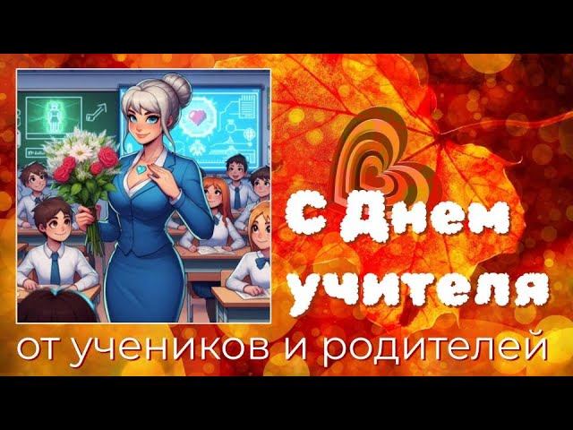 Поздравление ✒️С ДНЕМ УЧИТЕЛЯ от учеников и родителей #открытка #песня #День_учителя