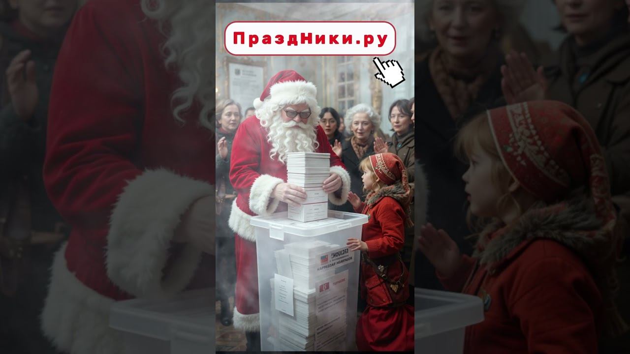 Дед Мороз - кандидат в президенты? Шокирующее видео с избирательного участка! #юмор #стихи #песня