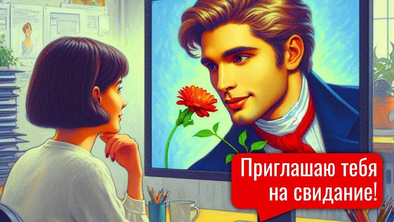 Приглашаю тебя на свидание - музыкальная открытка, в которой песня передает предложение встретиться.