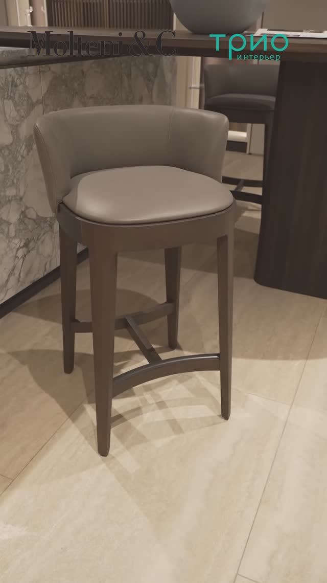 Барный стул в коже Devon от Molteni & C