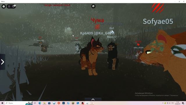 клип песни зи сериала ДИКИЙ АНГЕЛ-коты воители роблокс