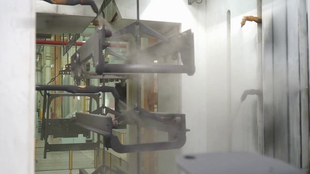 Порошковая покраска каркасов и рам роботами