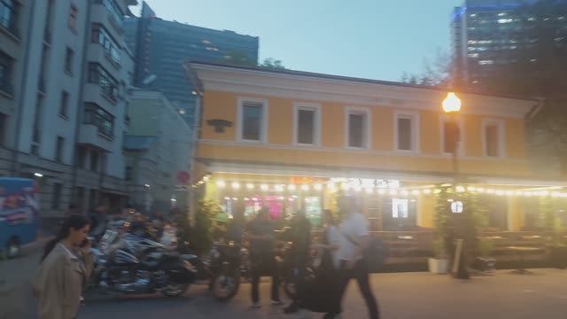 Улица Арбат / Байкеры / Москва / видео 4К