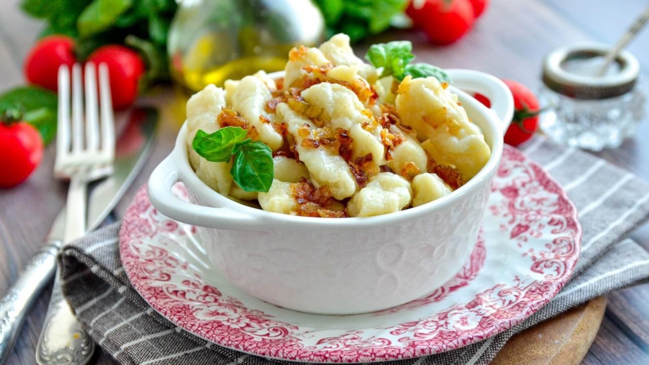 Ленивые Вареники с Картошкой, Жареным Луком и Беконом!                                        🥟🧅🥓