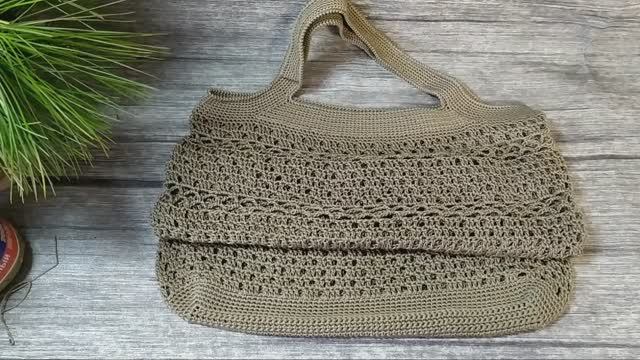 Эко-сумка а-ля авоська. Вязаная крючком. Как я ее вязала.