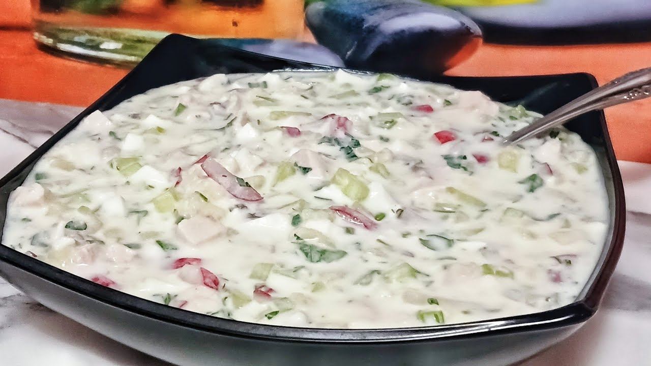 Начинаю весенне-летний сезон с окрошки на кефире.