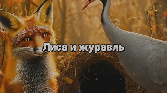 Лиса и журавль. Сказка