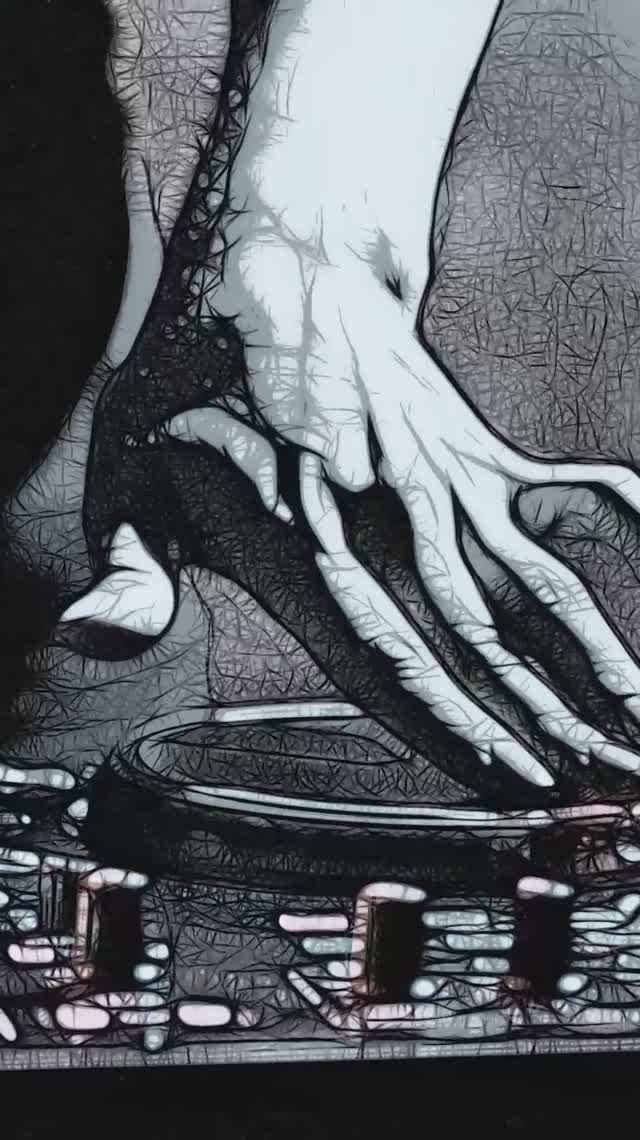 Эффект рисунка неоновыми линиями