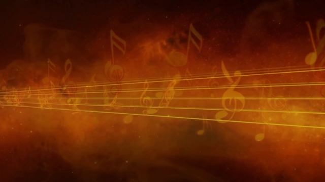 Ноты на красном фоне // футаж