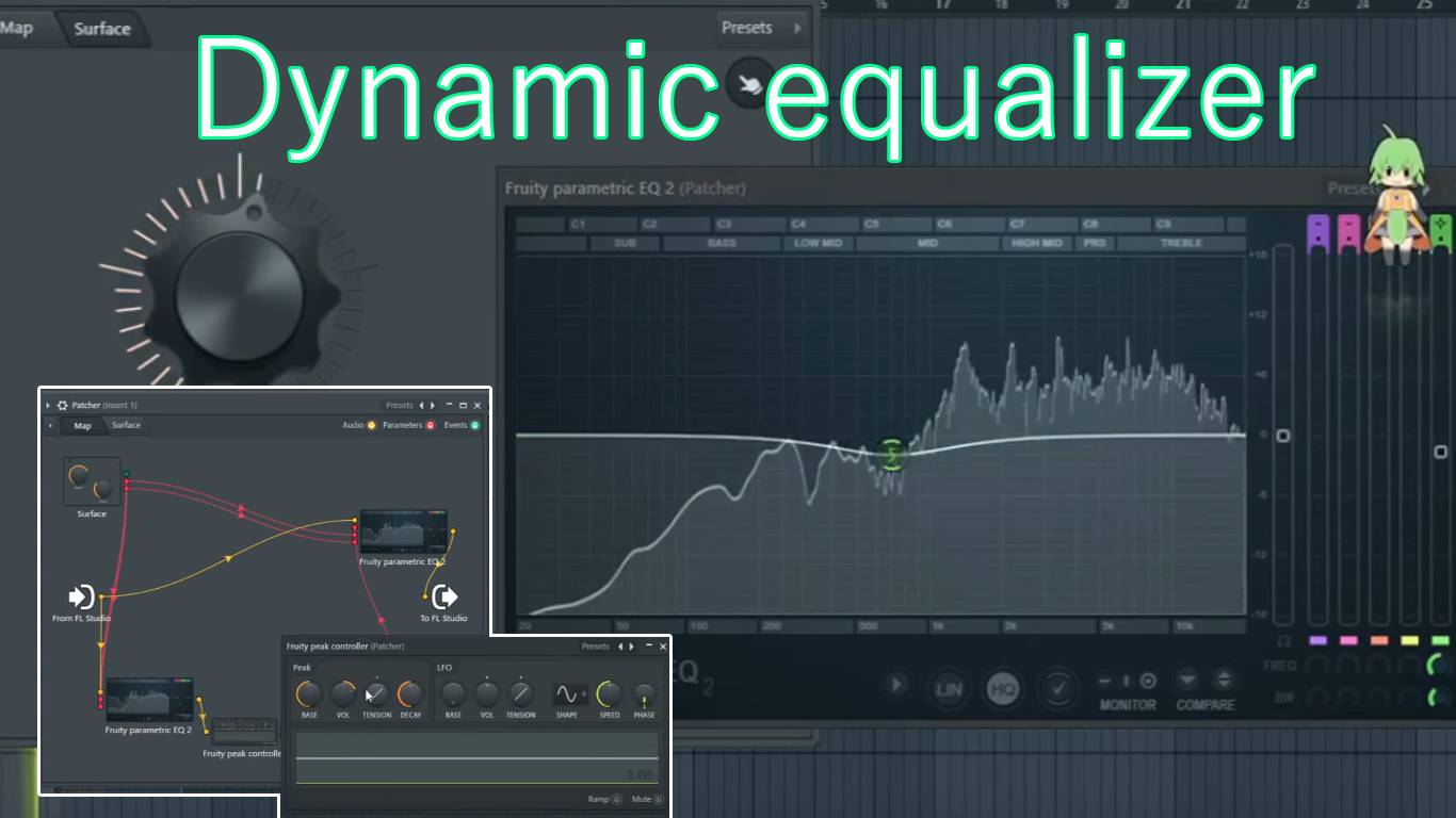 Создаём Dynamic equalizer de-esser в FL Patcher