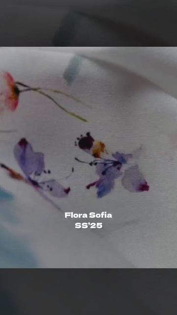 Весенний шелковый крепдешин Flora Sofia