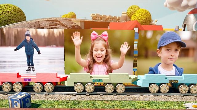 Слайд шоу из фотографий с музыкой — атмосфера воспоминаний для вашего ребенка,   Веселый поезд.