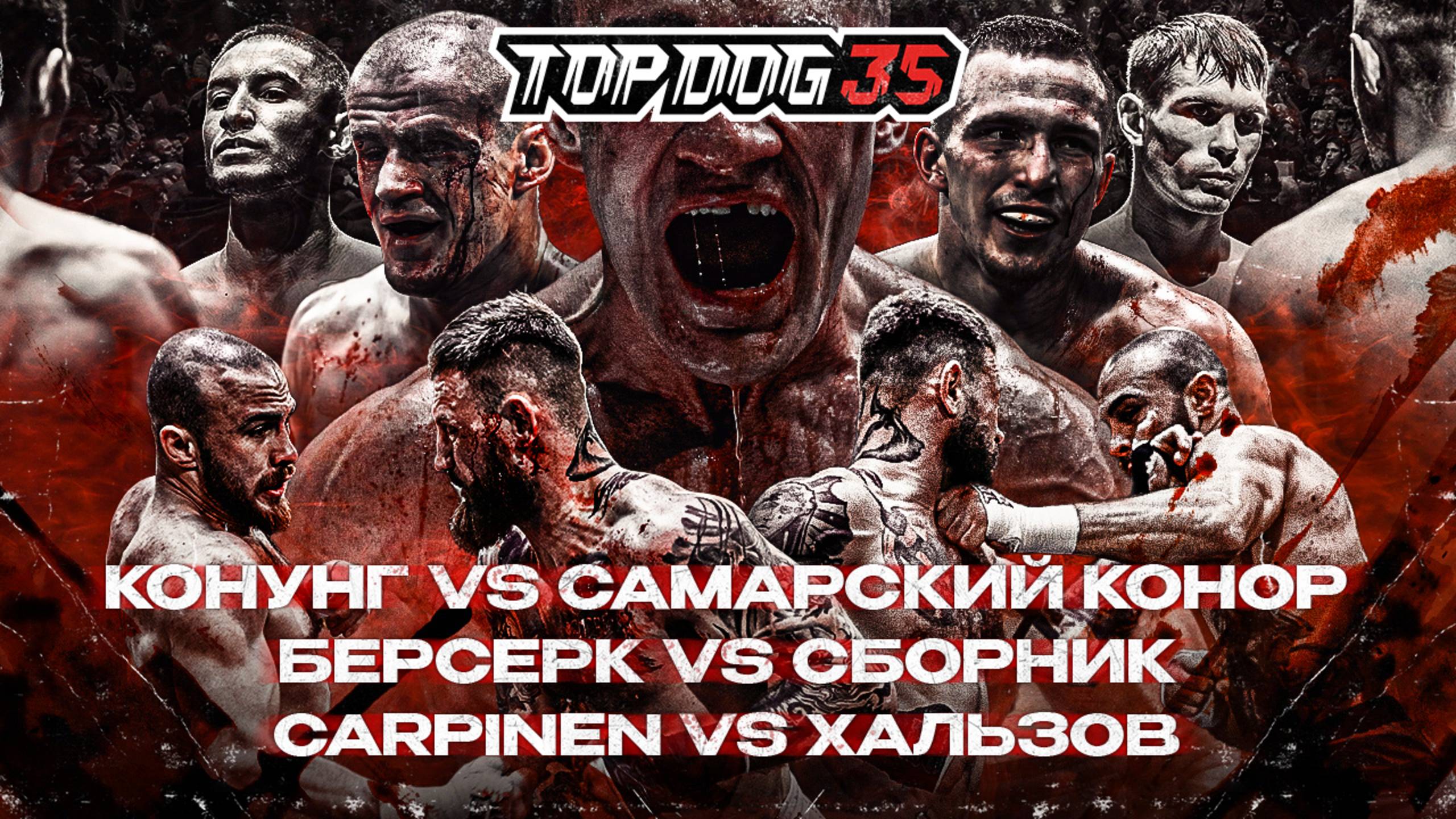Конунг VS Самарский Конор, Берсерк VS Сборник, Carpinen VS Хальзов | TOP DOG 35, Тольятти