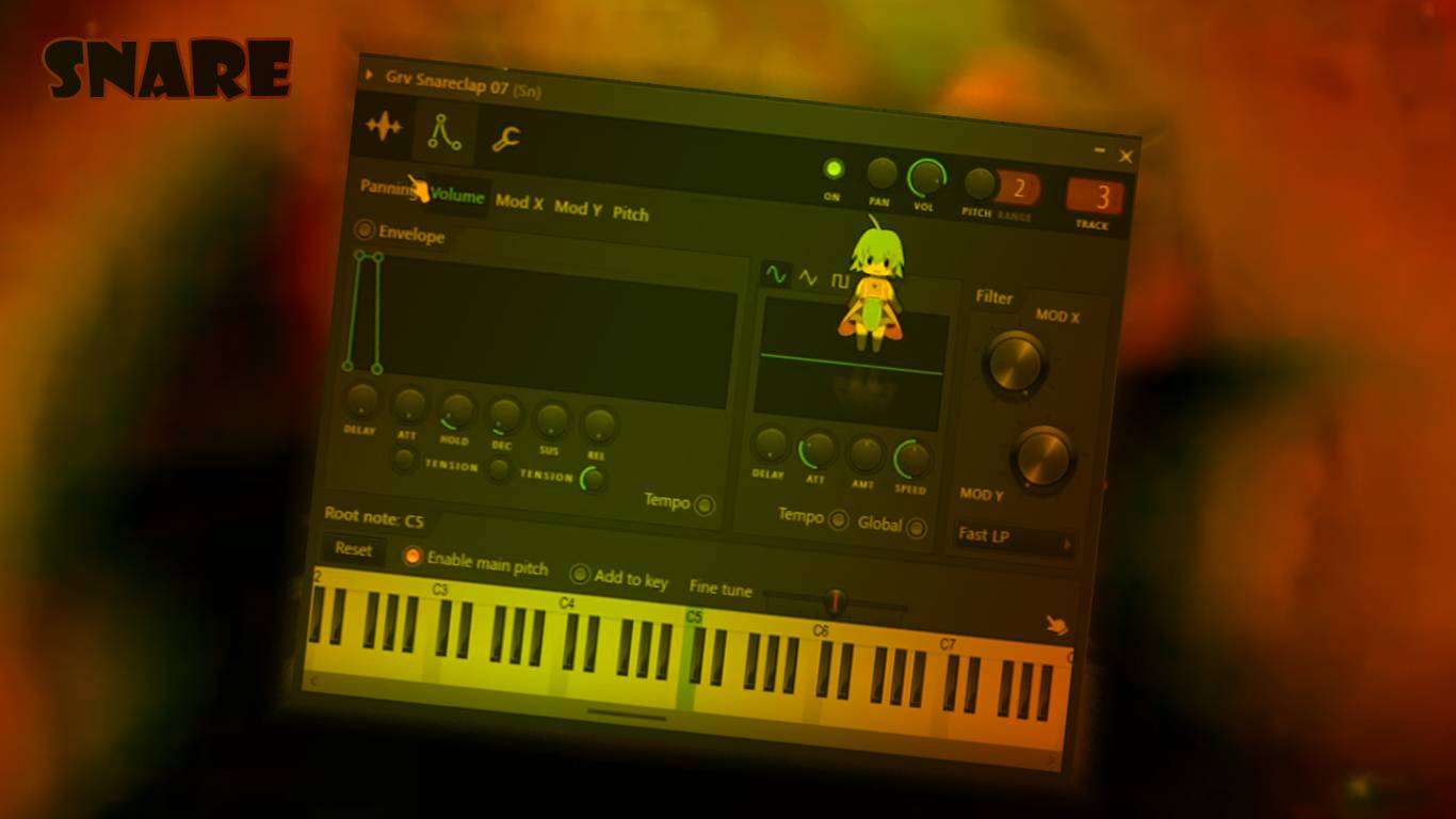 Резкая обрезка хвостов семпла Snare простой способ FL Studio