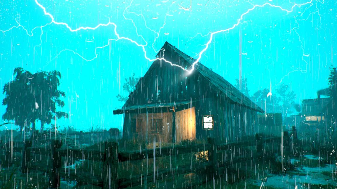 Успокойте свой разум и мгновенно засыпайте под проливной дождь и мощный раскат грома