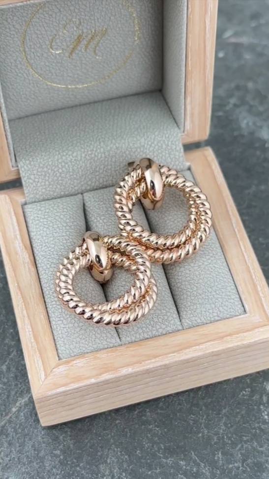 Серьги из розового золота