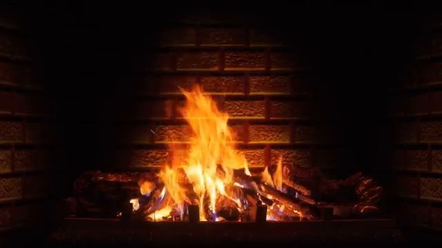 Релакс Камин, потрескивание углей 2ч