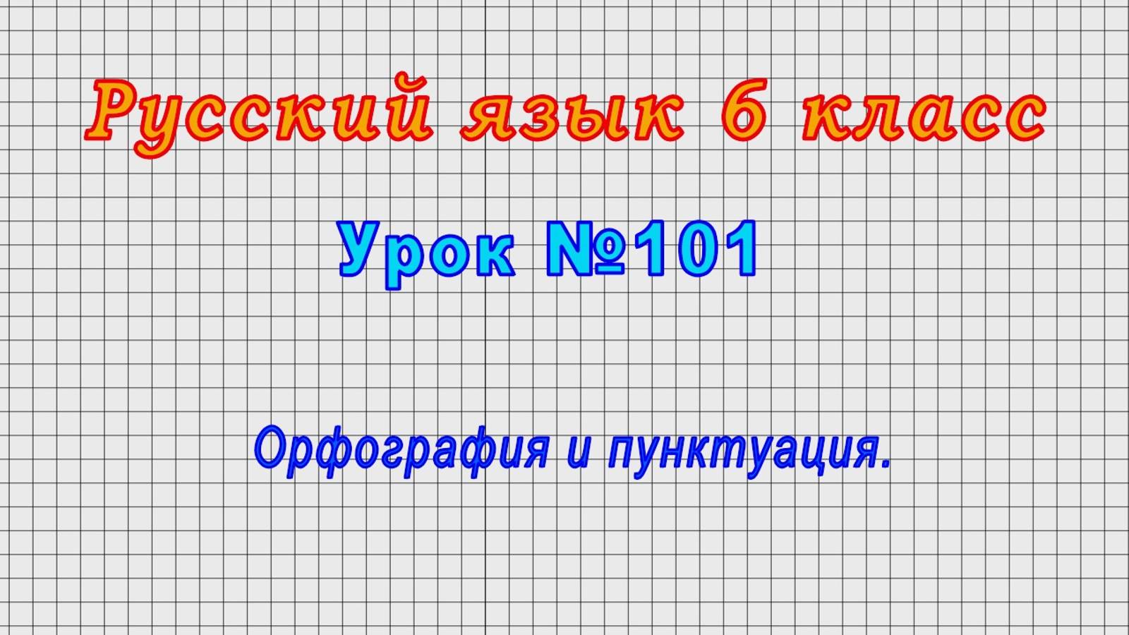 Русский язык 6 класс (Урок№101 - Орфография и пунктуация.)