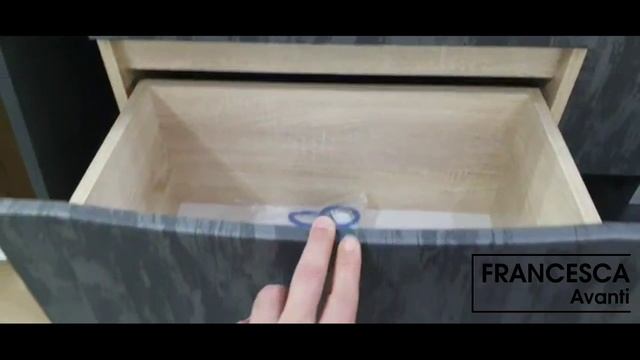 Тумба с раковиной Венеция Амали 60 напольная, графит бетон