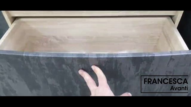 Тумба с раковиной Венеция Амали 80 напольная, графит бетон