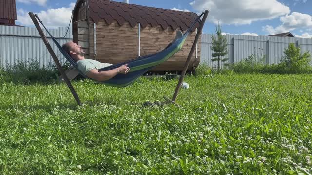 Мобильная подставка под гамак