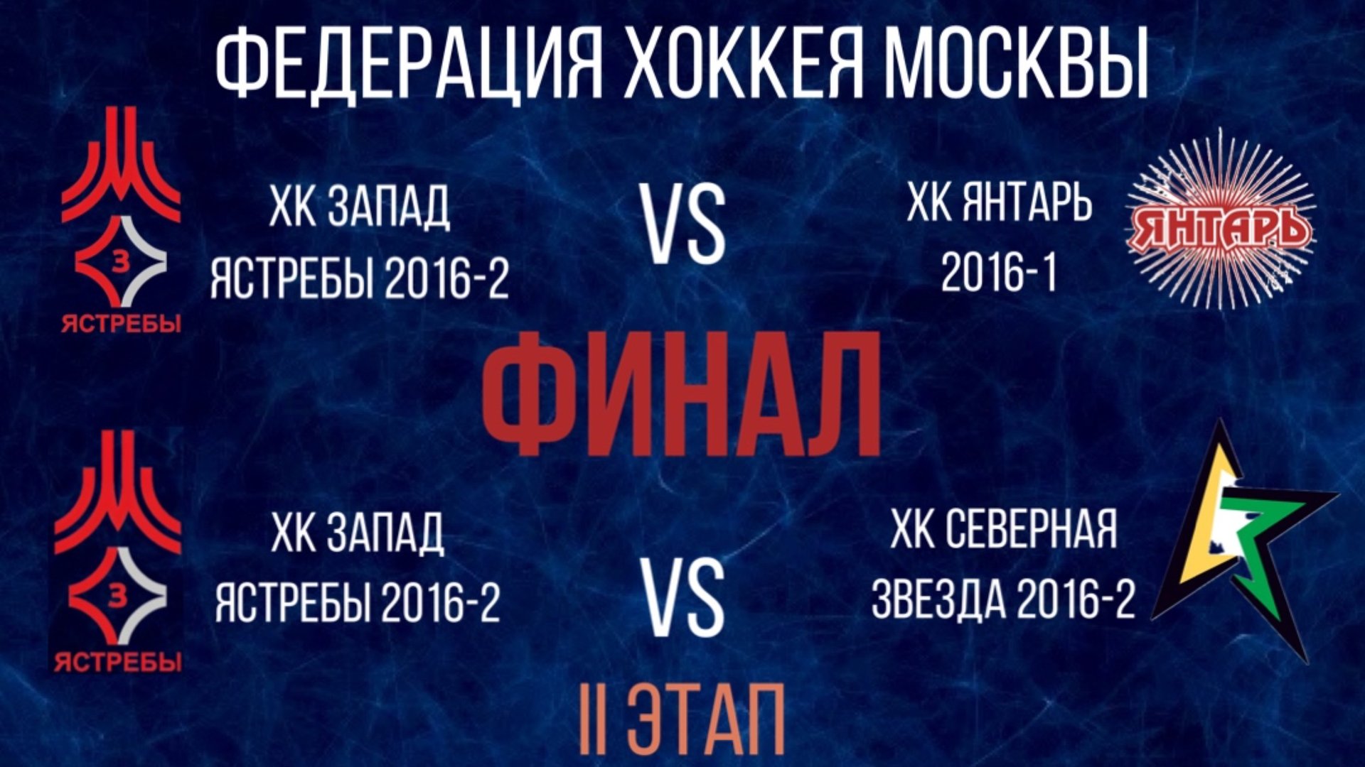 Федерация хоккея Москвы (ФХМ) среди детских хоккейных команд 2016 года. Отборочные игры. Финал.