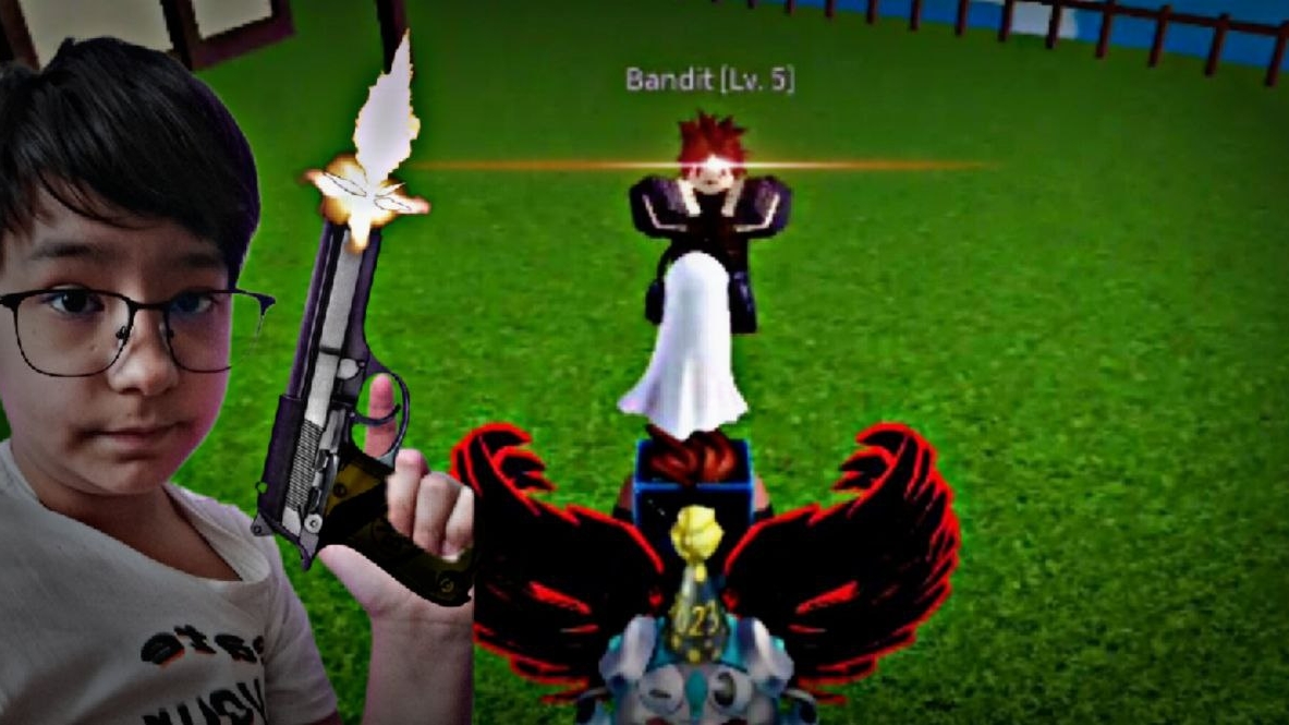 Дерусь с бандитами за фрукты в ~roblox~