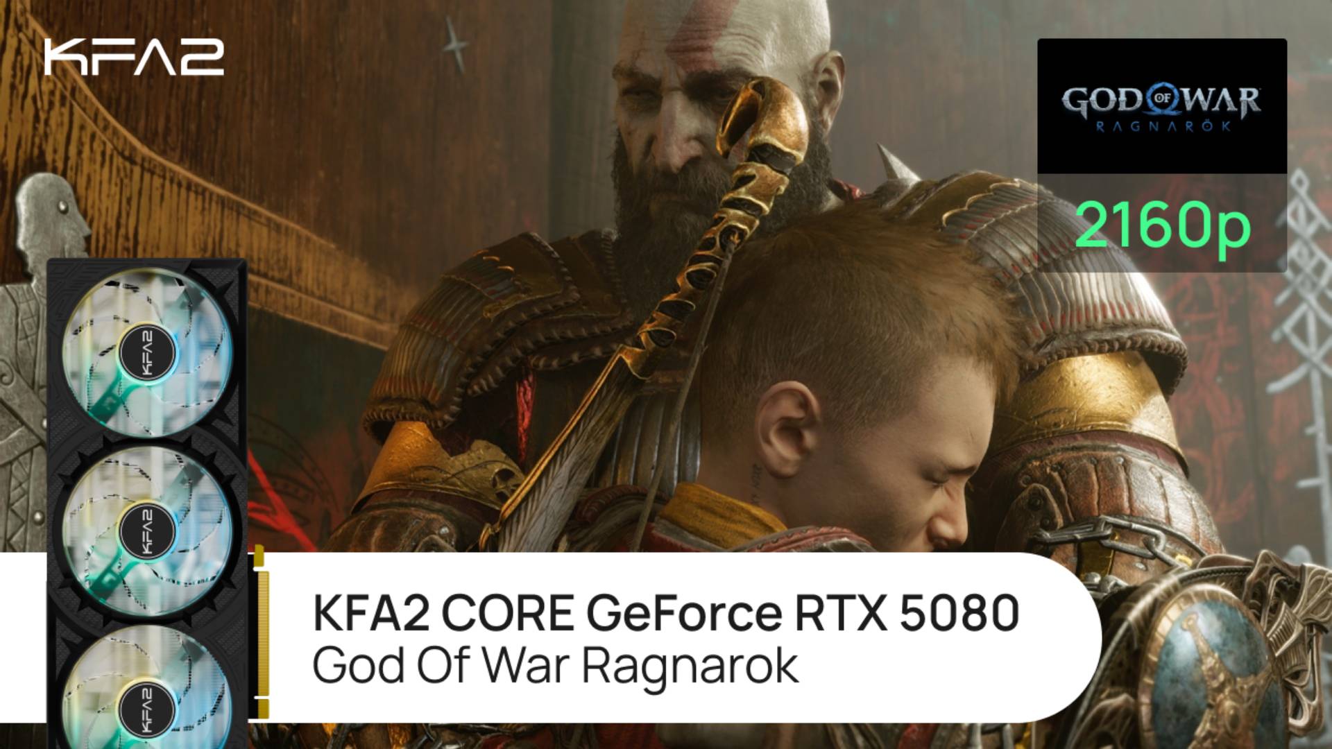 Тест видеокарты KFA2 CORE GeForce RTX 5080 Black в God of War Ragnarok | 2160p (4K) разрешение