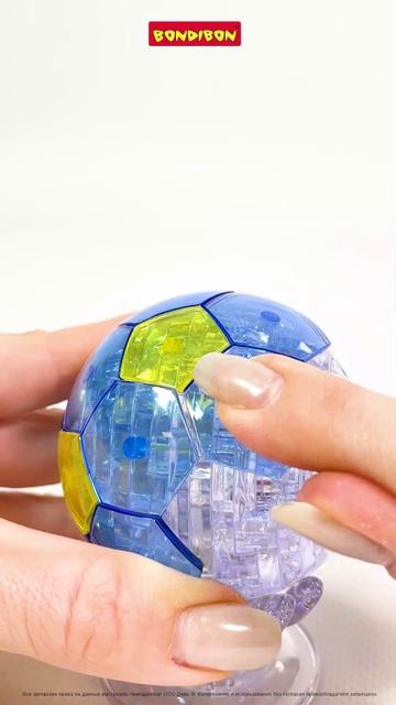 Пазл 3D Футбольный мяч Магия кристаллов 76 деталей