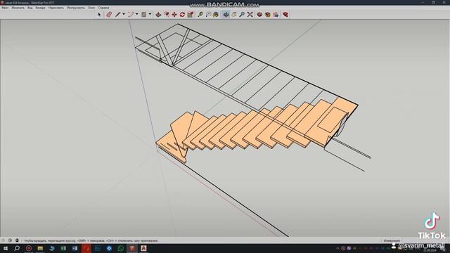 Лестница из металла I Проект лестницы I Спроектировать лестницу I Скейчап I SketchUp I Гомель