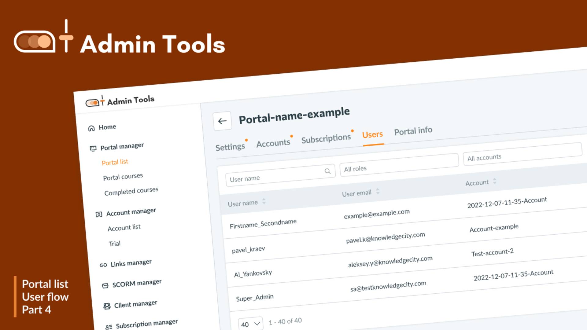 KC Admin tools - Часть 4: Управление порталом: управление пользователями, настройки ролей