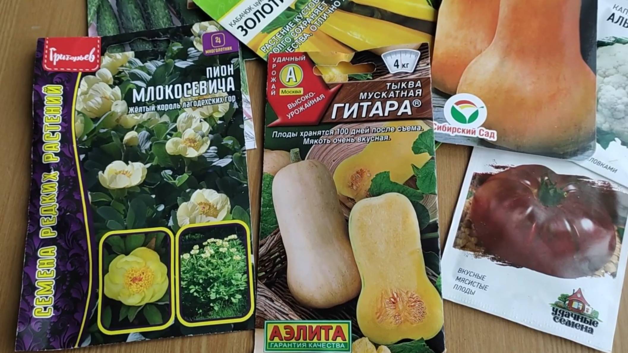 Первые семена на следующий сезон выбрала