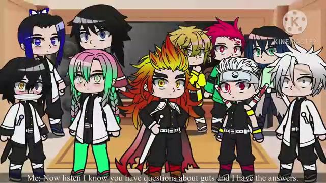 [Gacha Club] Berserk meets Demon Slayer Part 4 (Demon Slayer reacts to Guts Part 1⧸2)