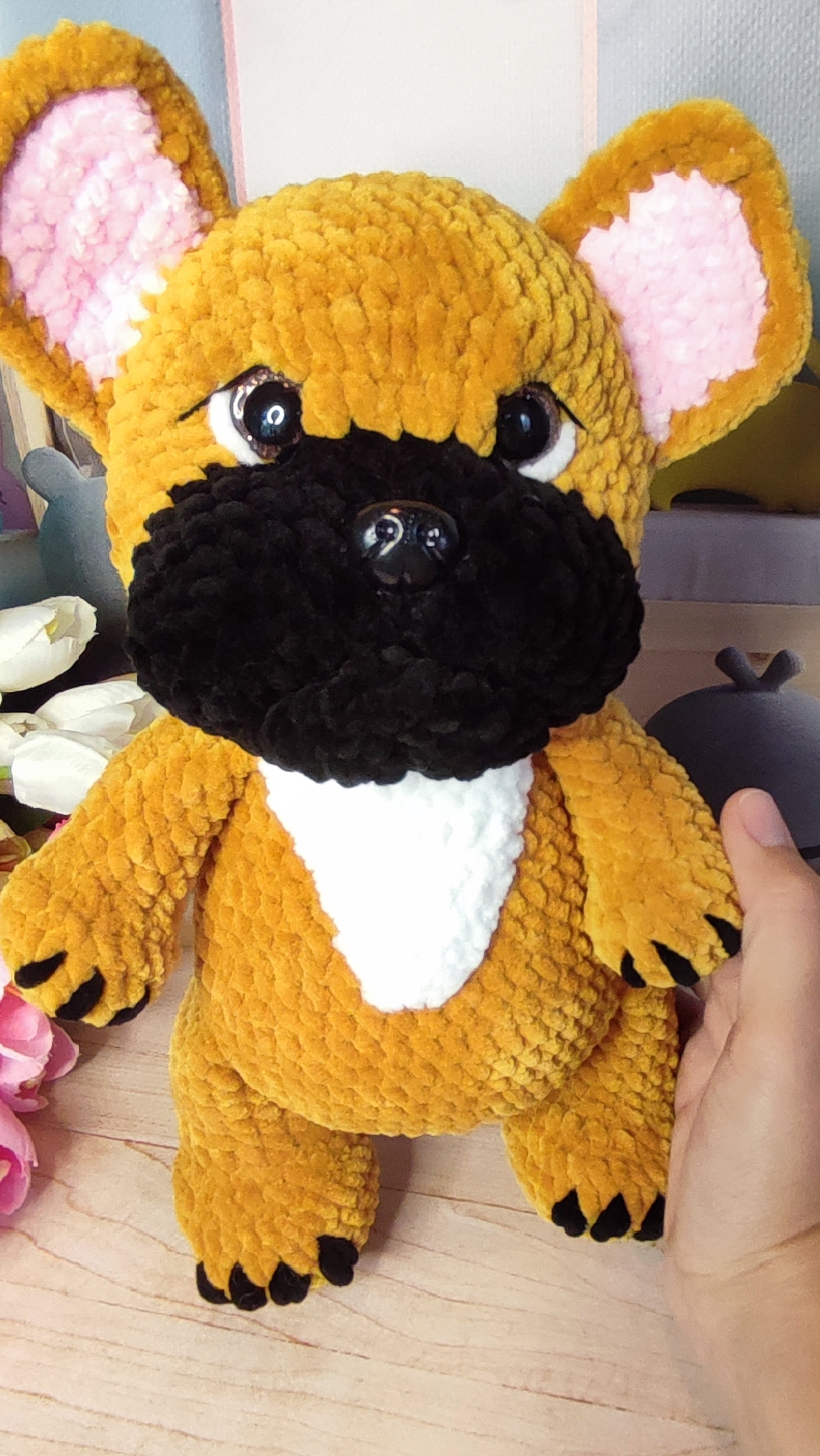 вязанный бульдог❤