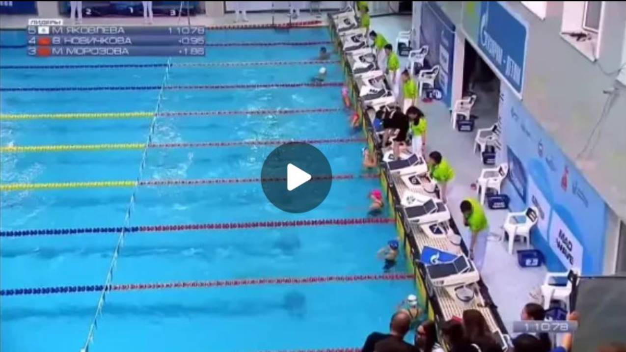 Финальный заплыв с участием ✨Майи Яковлевой на первенстве России - 100 м  брасс 1.10,78 1 место