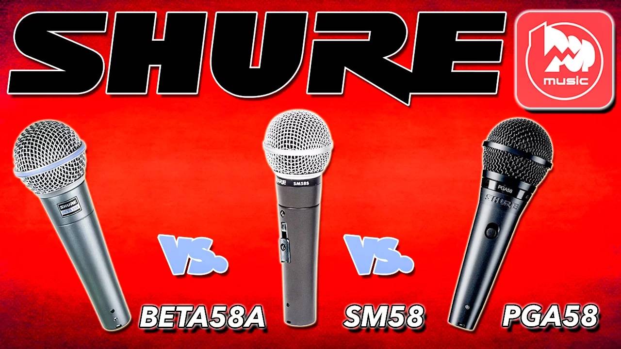 Сравнение микрофонов SHURE BETA58A, SHURE SM58, SHURE PGA58