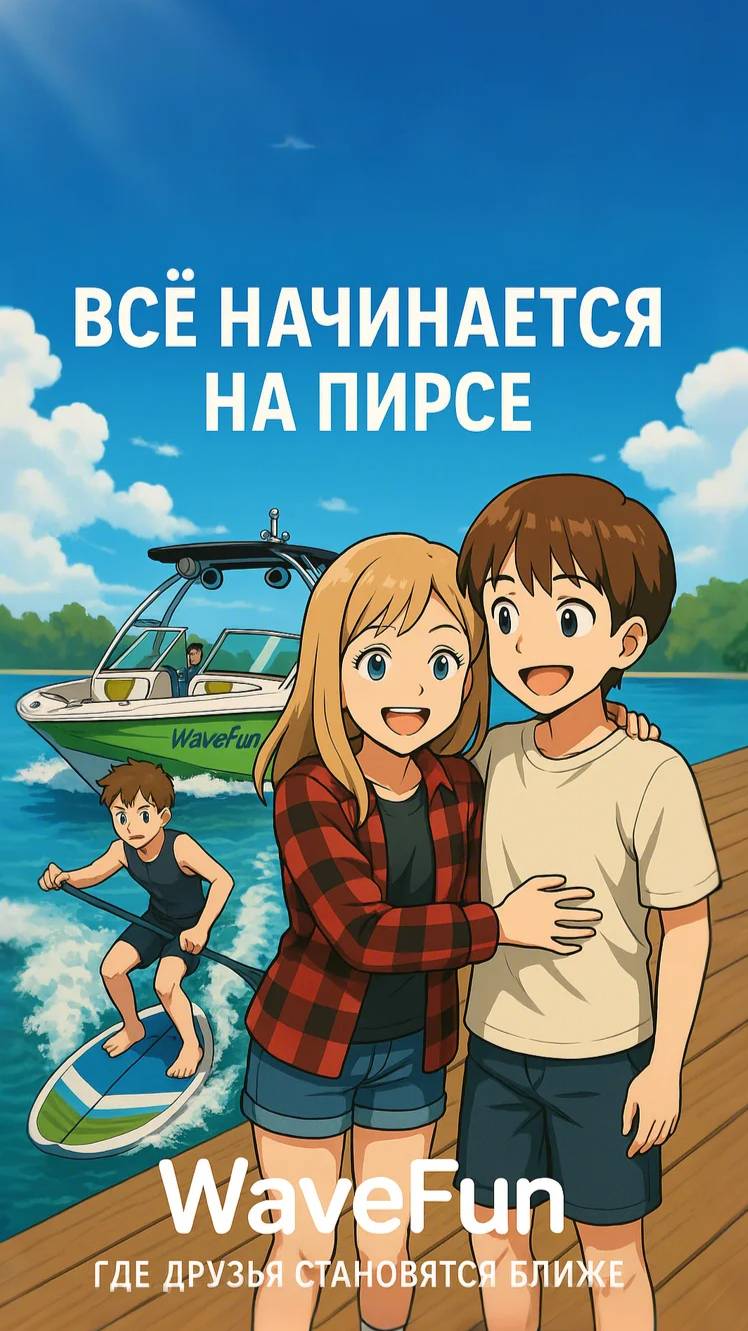 Друзья, волны и улыбки: день с WaveFun! 🌊😎