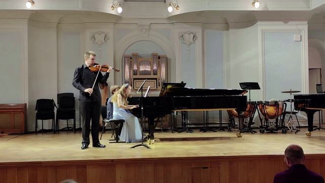 Прокофьев. Соната 2 для скрипки и ф-но II часть - Антоний Волков, София Душина