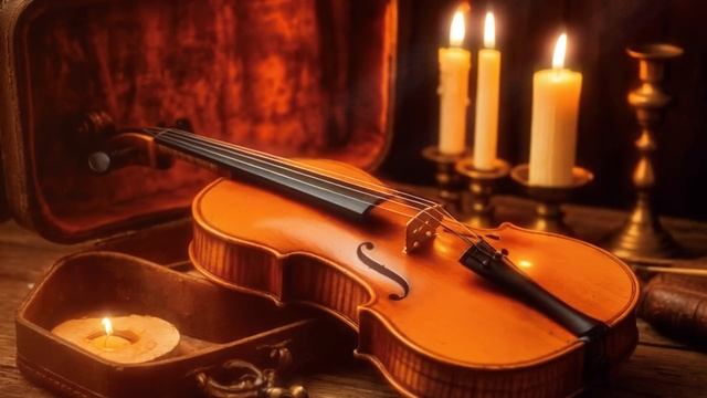 Скрипка, свечи // ФУТАЖ