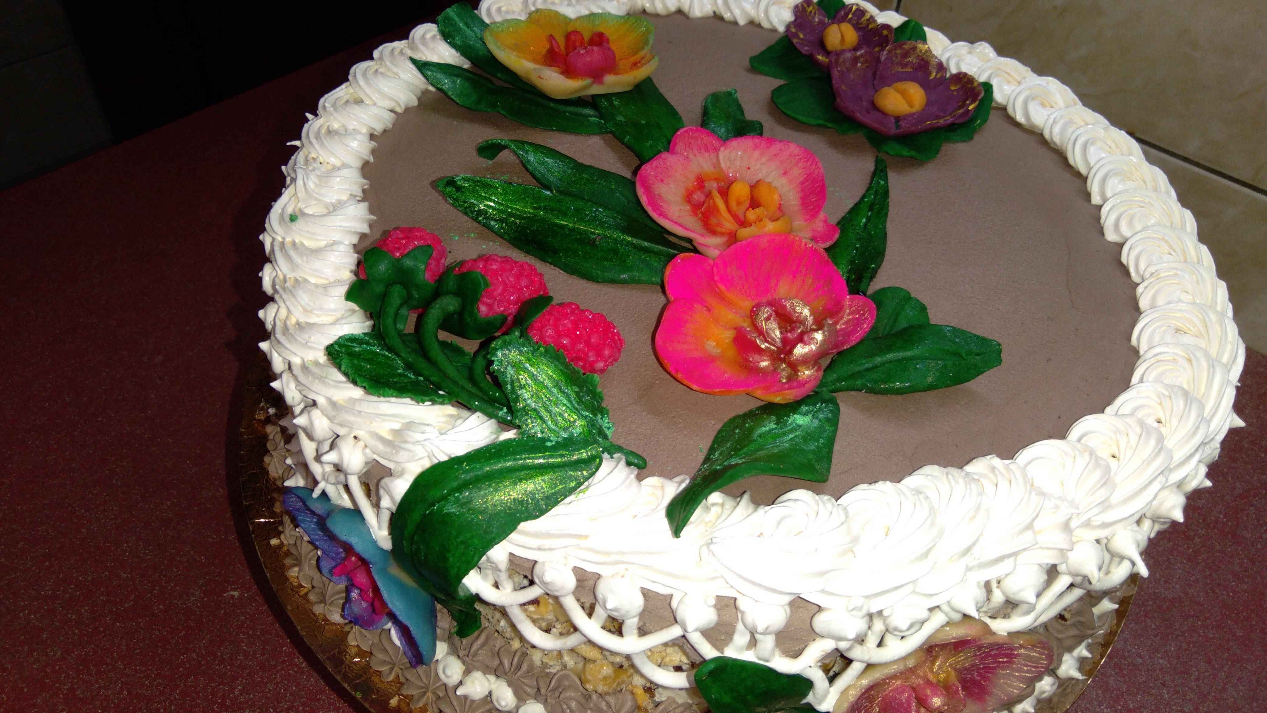 Корж безе для торта Ветка