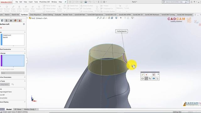 #23 SolidWorks. Создание модели пластиковой канистры с этикеткой