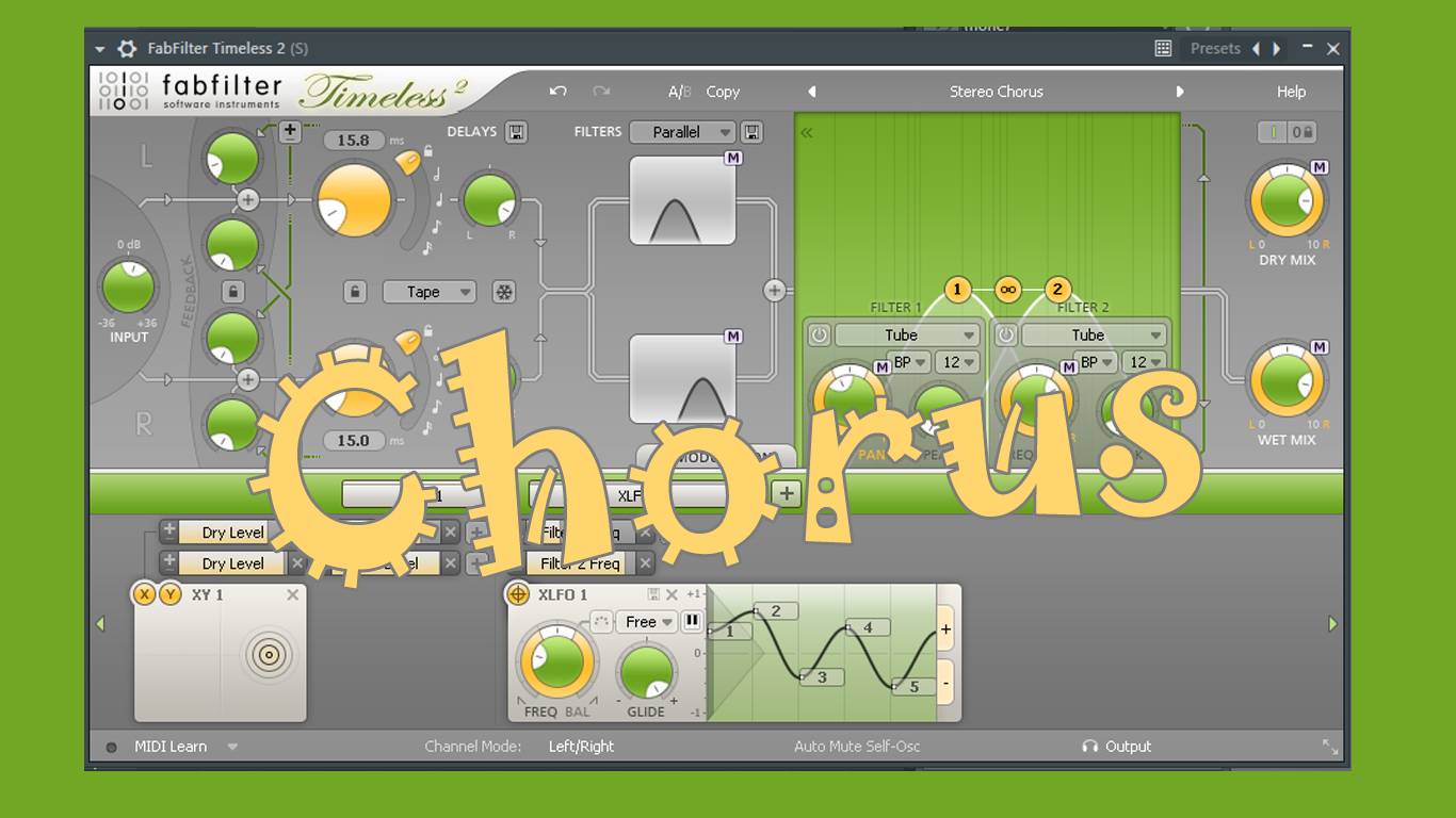 Сделал Стерео Хорус в FabFilter Timeless 2
