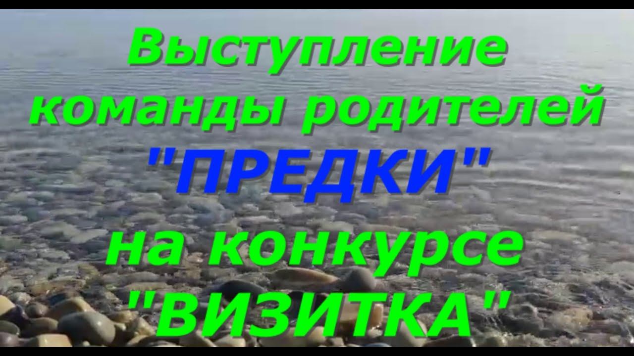 Выступление команды родителей ПРЕДКИ на конкурсе визиток